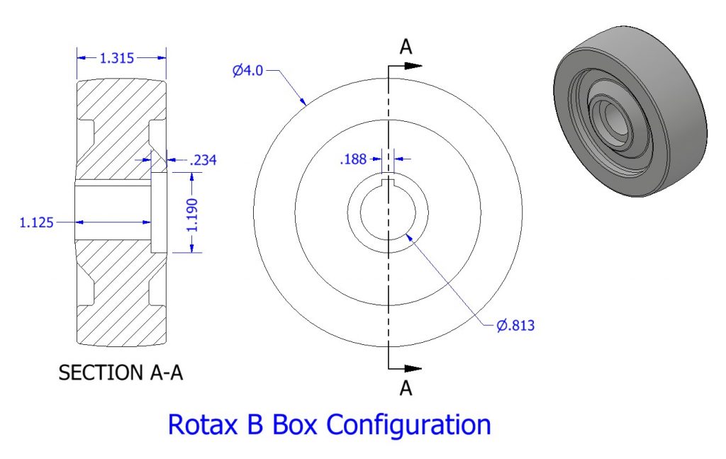 4" Rubber Drive Wheel - Gyro Technic