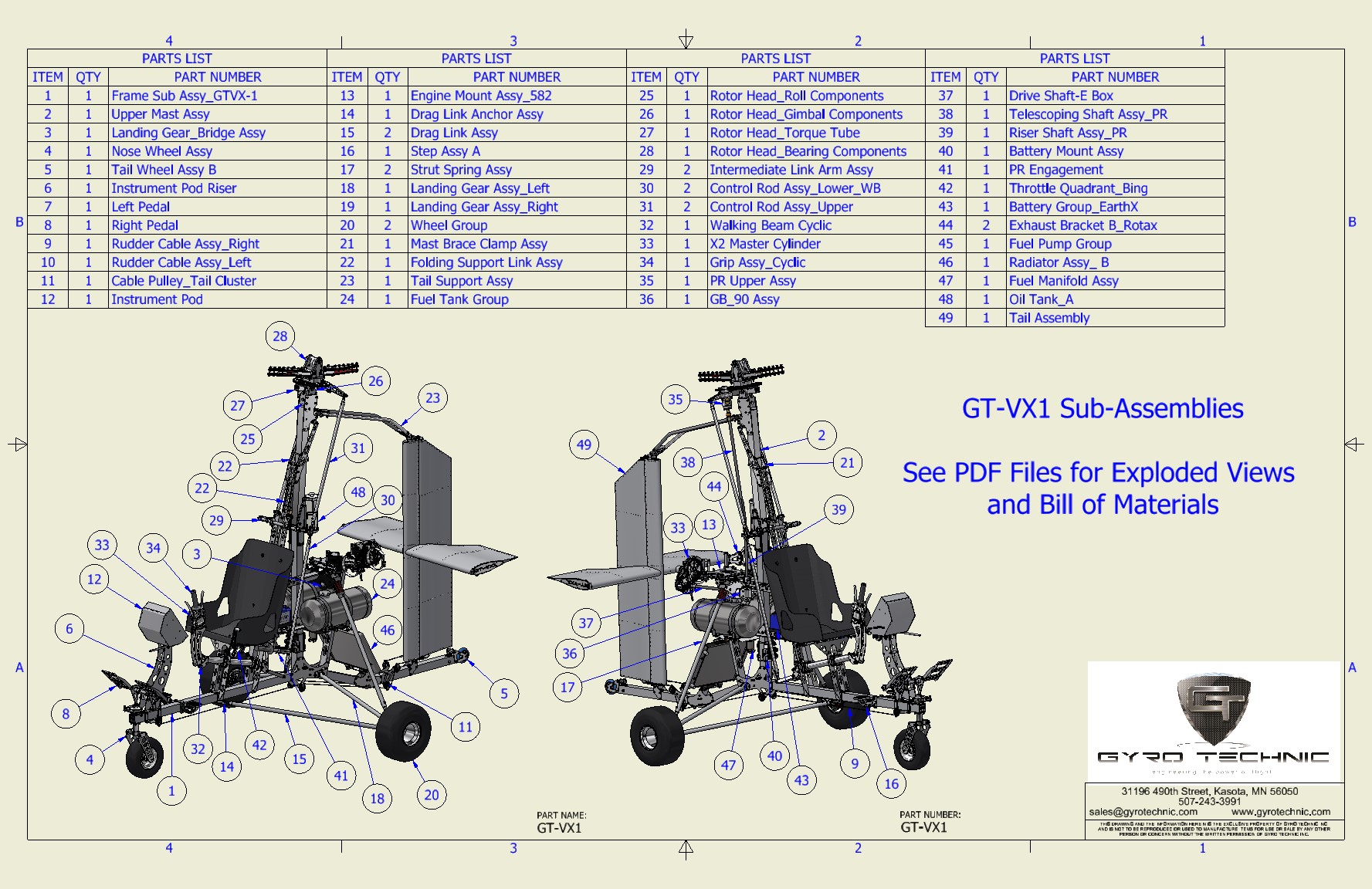 GT-VX1 Assembly Documentation - Gyro Technic