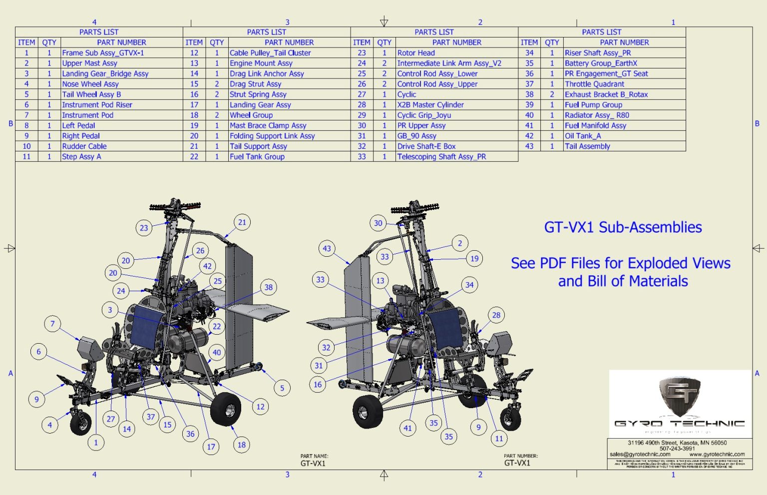 GT-VX1 Assembly Documentation - Gyro Technic